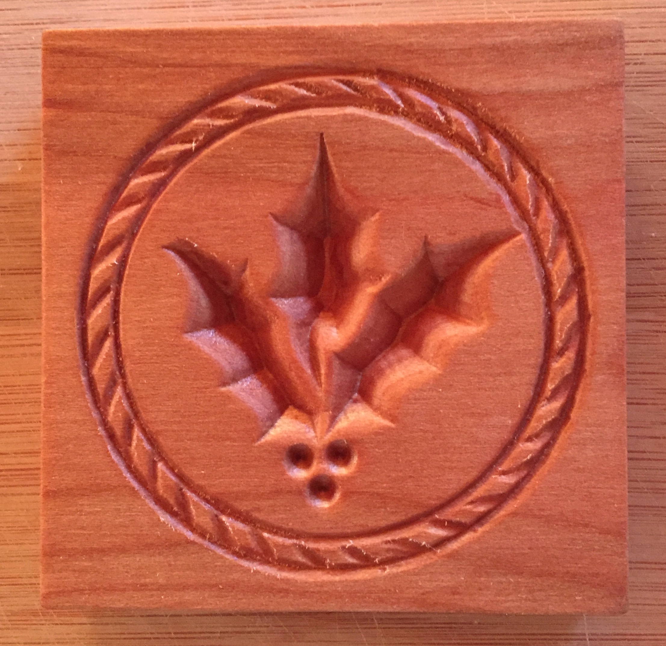Holly Springerle Cookie Mold – S.R. White Carving & Son